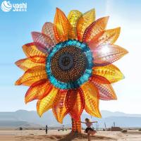 China Realistic Sunflower Artificial Flowers for Garden Outdoor Decoration for sale