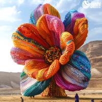 China Realistic Sunflower Artificial Flowers for Garden Outdoor Decoration for sale