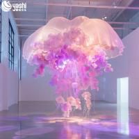 China Restaurant Spaces Installation Art Light Soft Muslin Medusa Decoration for sale