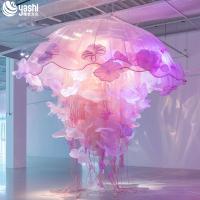 China Restaurant Spaces Installation Art Light Soft Muslin Medusa Decoration for sale