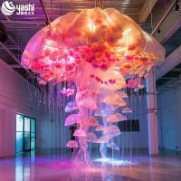 China Restaurant Spaces Installation Art Light Soft Muslin Medusa Decoration for sale