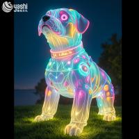China Outdoor Glowing Dog Sculpture 200CM for Garden Decoration for sale