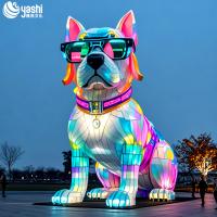 China Outdoor Glowing Dog Sculpture 200CM for Garden Decoration for sale