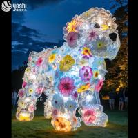 China Outdoor Glowing Dog Sculpture 200CM for Garden Decoration for sale