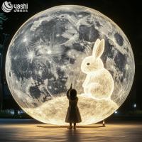 China Outdoor Large Traditional Chinese Festival Moon Lantern for Themed Light Exhibitions for sale