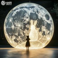 China Outdoor Large Traditional Chinese Festival Moon Lantern for Themed Light Exhibitions for sale
