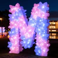 China Handmade Alphabet Lanterns for Outdoor Mall Wedding Party Decoration for sale
