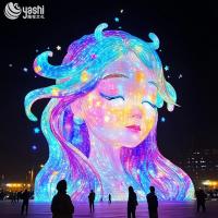 China Large Cartoon Girl Chinese Lantern Sculpture Customizable For Outdoor Decoration for sale