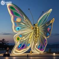 China Large Outdoor Decorative Light Butterfly Shaped Customizable for sale