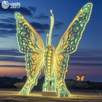 China Large Outdoor Decorative Light Butterfly Shaped Customizable for sale