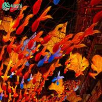 China Jiguan Color Fish Leaping Lantern Tunnel with LED Lighting for Festival Decor 650mm Width for sale
