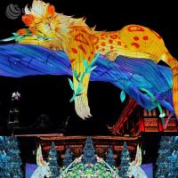 China Lion-Themed Arch Lantern Installation with LED Lighting - Custom Outdoor Decoration for Cultural Events and Parks for sale