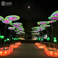 China Fruit-Themed LED Lotus Leaf Pathway Lighting Tunnel - IP65 Outdoor Rated with Custom Length Options for sale