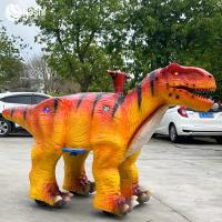 China Kids Electric Dinosaur Riding Car Toy with Rust-Proof Steel Frame, 5-10 Meter Sizes, 220V Power for sale