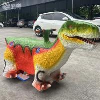 China Custom 5-10 Meter Silicone Dinosaur Electric Ride Car with 220V Power for Theme Parks and Shopping Malls for sale