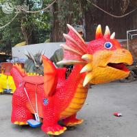 China Large 5-10 Meter Animated Ride-On Dinosaur Electric Vehicle with 220V Power for Theme Parks and Shopping Malls for sale