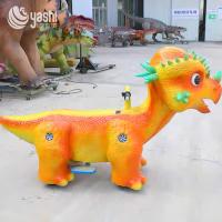 China Interactive Ride On Dinosaur Electric Car 5-10 Meter Size with 220V Power for Theme Parks and Malls for sale