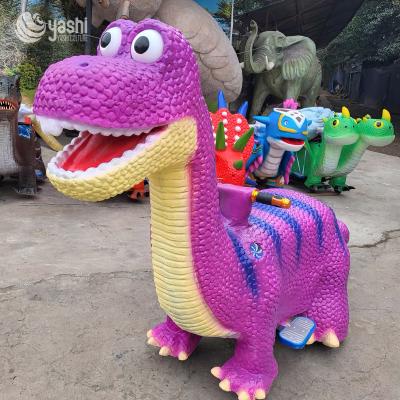 China Interactive Ride On Dinosaur Electric Car 5-10 Meter Size with 220V Power for Theme Parks and Malls for sale