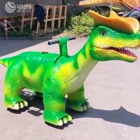 China Electric Dinosaur Ride On Car 5-10 Meter Outdoor Play Equipment with 220V Power for Theme Parks for sale