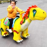 China Electric Dinosaur Ride On Car 5-10 Meter Outdoor Play Equipment with 220V Power for Theme Parks for sale