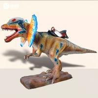 China Silicone Dinosaur Electric Ride On Car 220V 5-10 Meter Custom Size for Amusement Parks for sale
