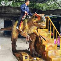 China Silicone Dinosaur Electric Ride On Car 220V 5-10 Meter Custom Size for Amusement Parks for sale