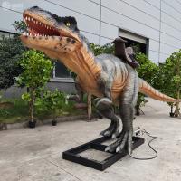 China Silicone Dinosaur Electric Ride On Car 220V 5-10 Meter Custom Size for Amusement Parks for sale
