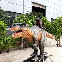 China Silicone Dinosaur Electric Ride On Car 220V 5-10 Meter Custom Size for Amusement Parks for sale