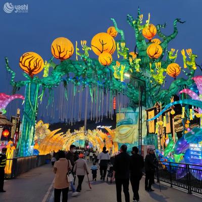 China Outdoor Decorative Lantern Tunnel 110/220V LED Lighting for Festivals and Cultural Events with Custom Sizes for sale