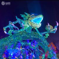 China Mythical Dragon Lantern Installation with LED Lighting for Outdoor Festivals - Custom Sizes and Weather-Resistant Construction for sale