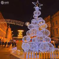China Large 400cm LED Christmas Tree Lanterns Outdoor Holiday Lights 110/220V Customizable for sale