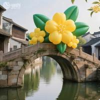 China Custom Inflatable Balloon Flowers 2-8 Meters with LED Lighting for Outdoor Festival Decorations for sale