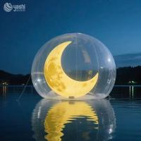 China Custom 2-8 Meter Inflatable Moon Balloons with LED Lighting for Outdoor Holiday Decoration for sale
