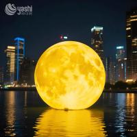 China Custom 2-8 Meter Inflatable Moon Balloons with LED Lighting for Outdoor Holiday Decoration for sale