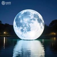 China Custom 2-8 Meter Inflatable Moon Balloons with LED Lighting for Outdoor Holiday Decoration for sale