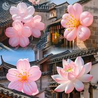 China Customizable 3D Inflatable Balloon Flowers 2-8 Meter Outdoor Wedding Decoration with LED Lighting for sale