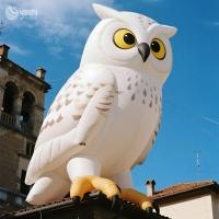 China Large Owl Inflatable Balloon Decorations 2-8 Meter Custom Size Waterproof Nylon Fabric with LED Lighting for sale