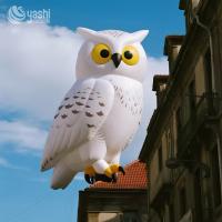 China Large Owl Inflatable Balloon Decorations 2-8 Meter Custom Size Waterproof Nylon Fabric with LED Lighting for sale