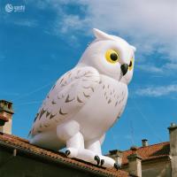 China Large Owl Inflatable Balloon Decorations 2-8 Meter Custom Size Waterproof Nylon Fabric with LED Lighting for sale