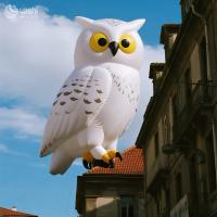 China Large Owl Inflatable Balloon Decorations 2-8 Meter Custom Size Waterproof Nylon Fabric with LED Lighting for sale