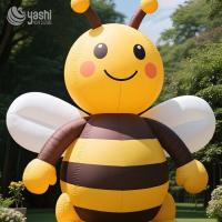 China Custom Inflatable Cartoon Bee Decorations 2-8 Meter Outdoor LED Garden Festival Display for sale