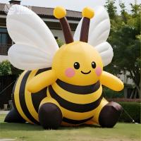 China Custom Inflatable Cartoon Bee Decorations 2-8 Meter Outdoor LED Garden Festival Display for sale