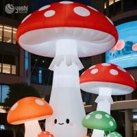 China Colorful Mushroom Balloon Inflatable Decorations 2-8 Meter Size Range with LED Lighting for Outdoor Amusement Parks for sale