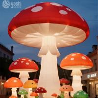 China Colorful Mushroom Balloon Inflatable Decorations 2-8 Meter Size Range with LED Lighting for Outdoor Amusement Parks for sale