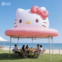China Custom Outdoor Cartoon Hat Inflatable Decorations 2-8 Meter Size with LED Lighting for Commercial Use for sale