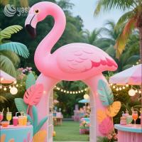 China Custom Inflatable Flamingo Arch Balloon 2-8 Meter Size with LED Lighting for Party Wedding Decorations for sale