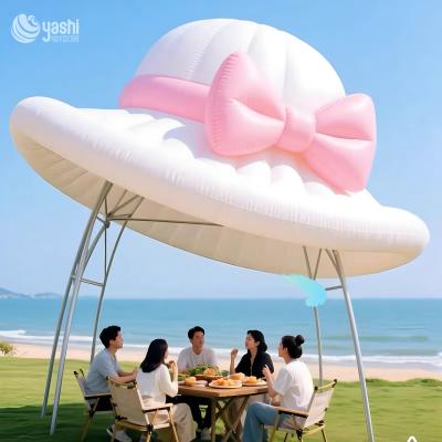 China Custom Outdoor Cartoon Hat Inflatable Decorations 2-8 Meter Size with LED Lighting for Commercial Use for sale