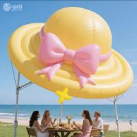 China Custom Outdoor Cartoon Hat Inflatable Decorations 2-8 Meter Size with LED Lighting for Commercial Use for sale