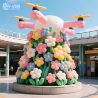 China Colorful Balloon Flower Inflatable Decorations 2-8 Meter Custom Sizes with LED Lighting for Outdoor Commercial Use for sale