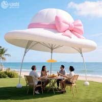 China Custom Outdoor Cartoon Hat Inflatable Decorations 2-8 Meter Size with LED Lighting for Commercial Use for sale